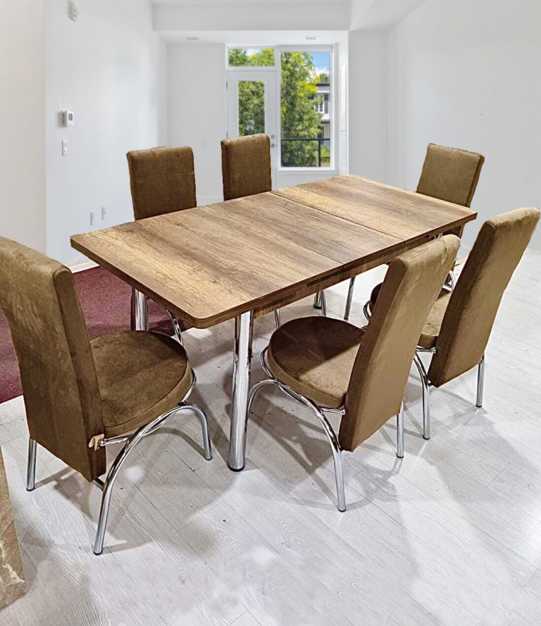 TURKISH KELEBEK DINING SET WOOD TOP (1+6) MT-KELEBEK BAROK – Online ...